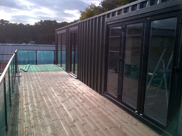 school classroom shipping container conversion - patio - Adaptainer