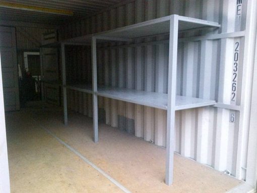 Shipping container shelving and racking for sale